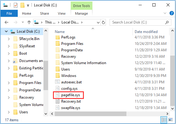 Was ist Pagefile.sys und darf man sie löschen? Die Antworten finden Sie hier - MiniTool
