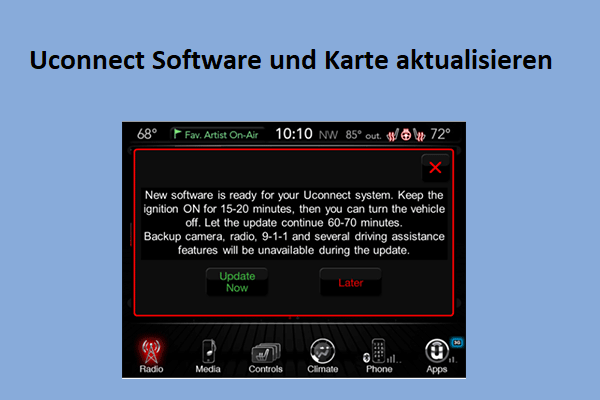 Uconnect Software und Karte aktualisieren [Vollständige Anleitung ...
