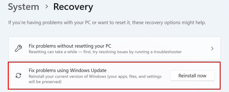 Windows 11 Mit Windows Update Reparieren
