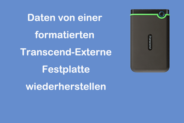 So können Sie Daten von einer formatierten Transcend-Externe Festplatte ...