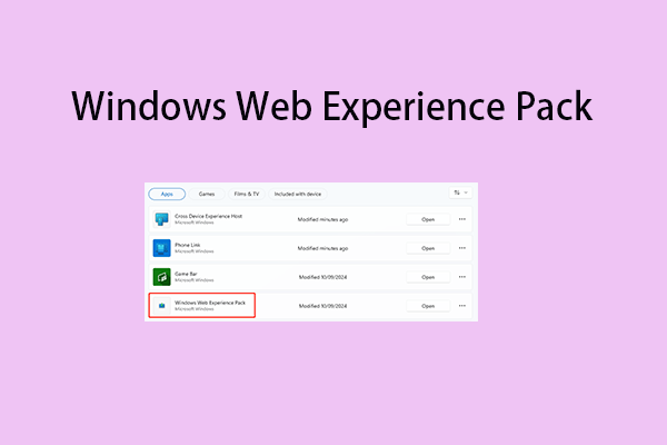 Alle Informationen über Windows Web Experience Pack