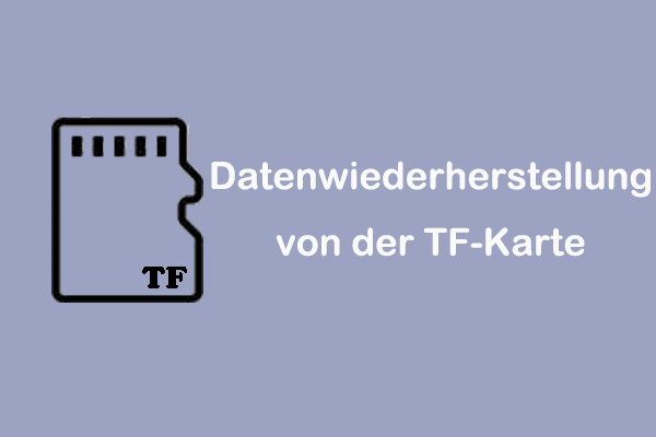 Anleitungen zur Datenwiederherstellung von der TF-Karte