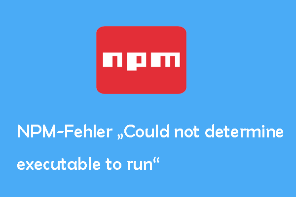 4 Lösungen Für Den Npm Fehler „could Not Determine Executable To Run