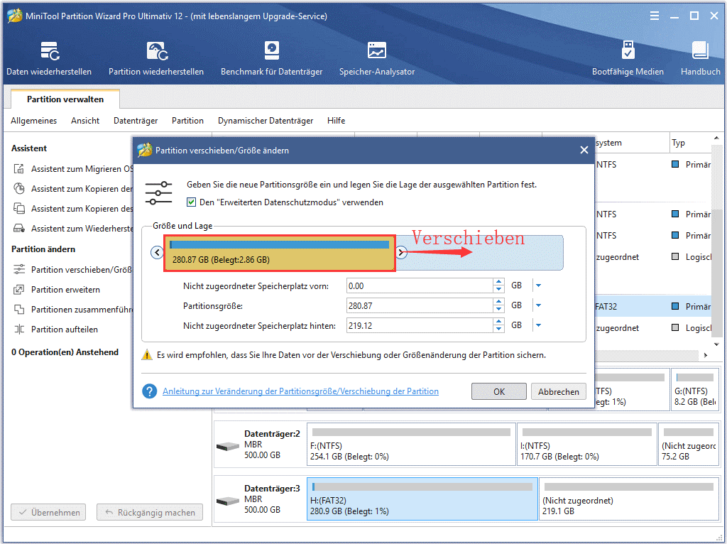 So ändern Sie die Partitionsgröße mit einem kostenlosen Tool
