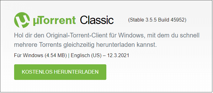 uTorrent Kostenloser Download & Installation für Windows 10/11 - MiniTool