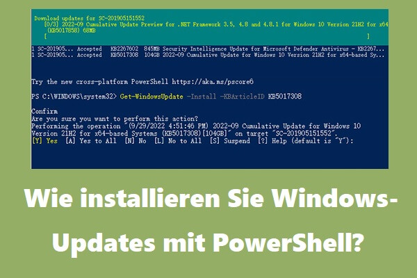 Wie Installieren Sie Windows Updates Mit Powershell