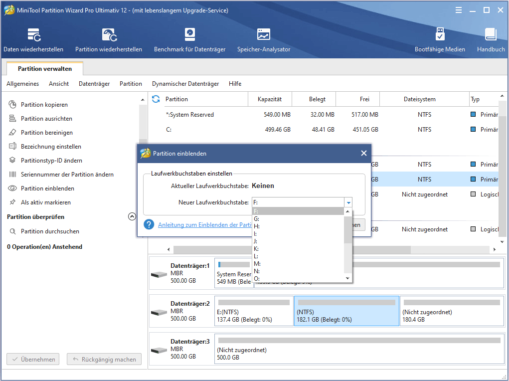 So blenden Sie eine Partition aus/ein | Anleitung von MiniTool ...