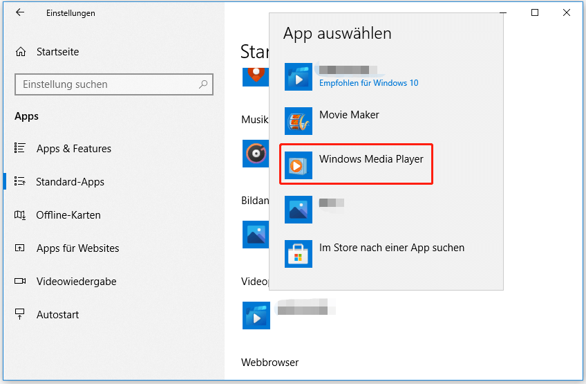 So legen Sie Standardprogramme/-apps in Windows 10 fest - MiniTool