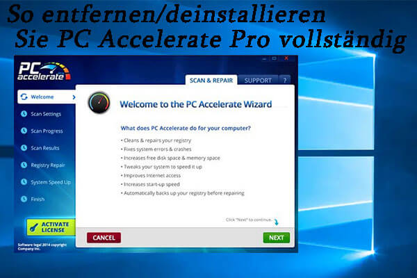 [2022] So entfernen/deinstallieren Sie PC Accelerate Pro vollständig