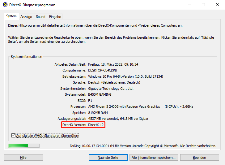 Was ist DirectX? DirectX Update, Welches DirectX habe ich? - MiniTool Was ist DirectX? DirectX Update, Welches DirectX habe ich? - MiniTool