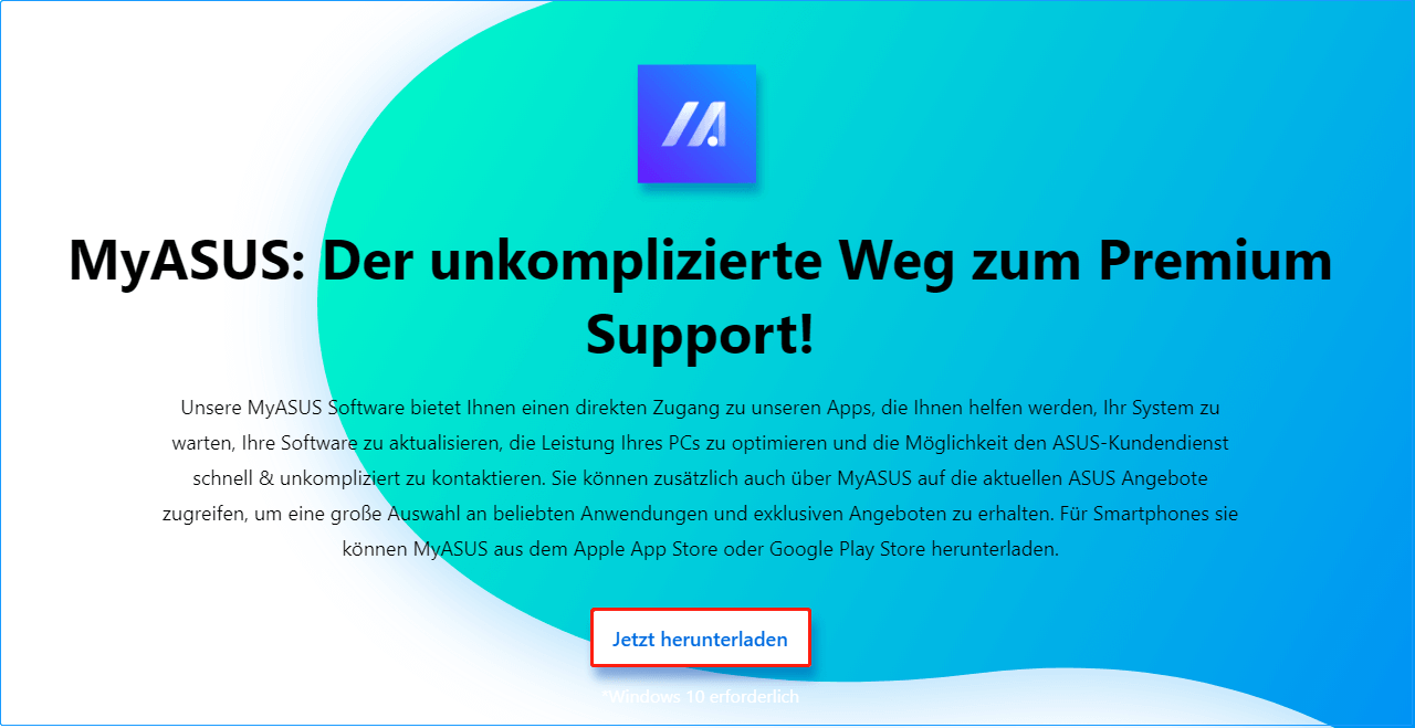 Herunterladen, Installieren und Verwenden der MyASUS-App für Windows 10 ...